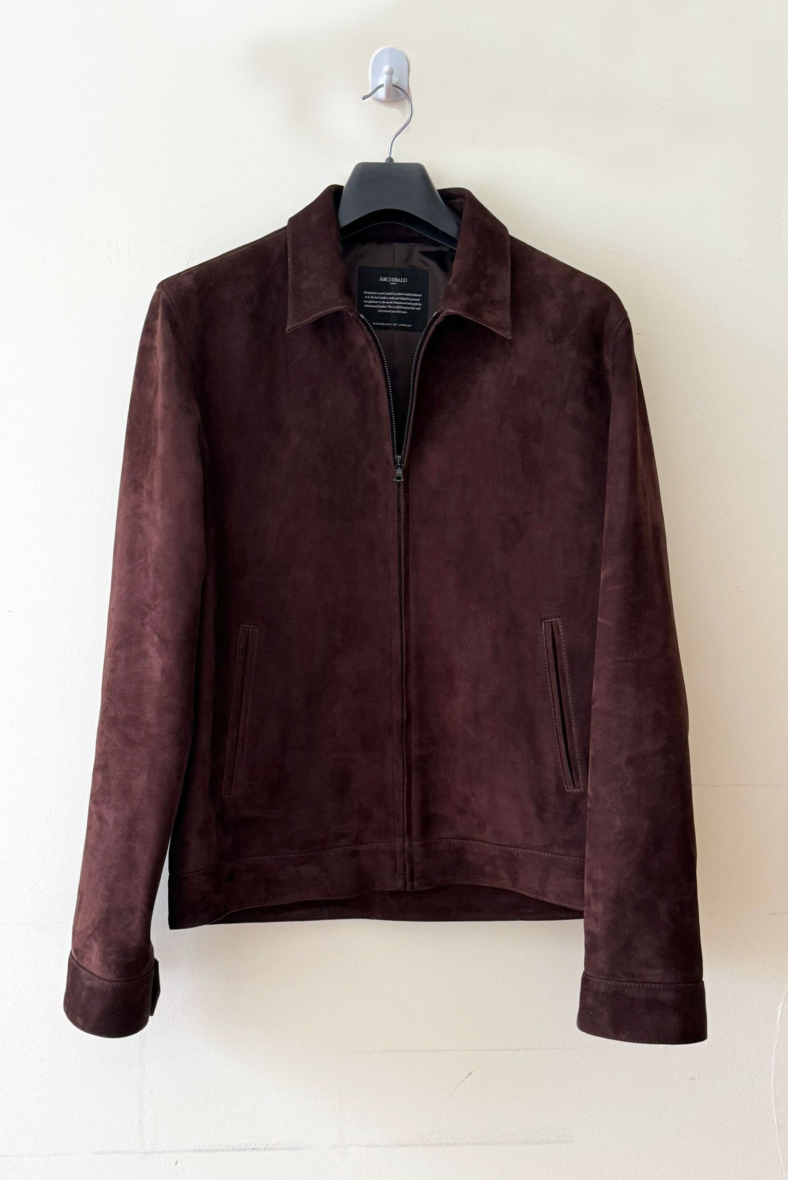 Telegram Collared Jacket in Chocolate | Handmade in England
